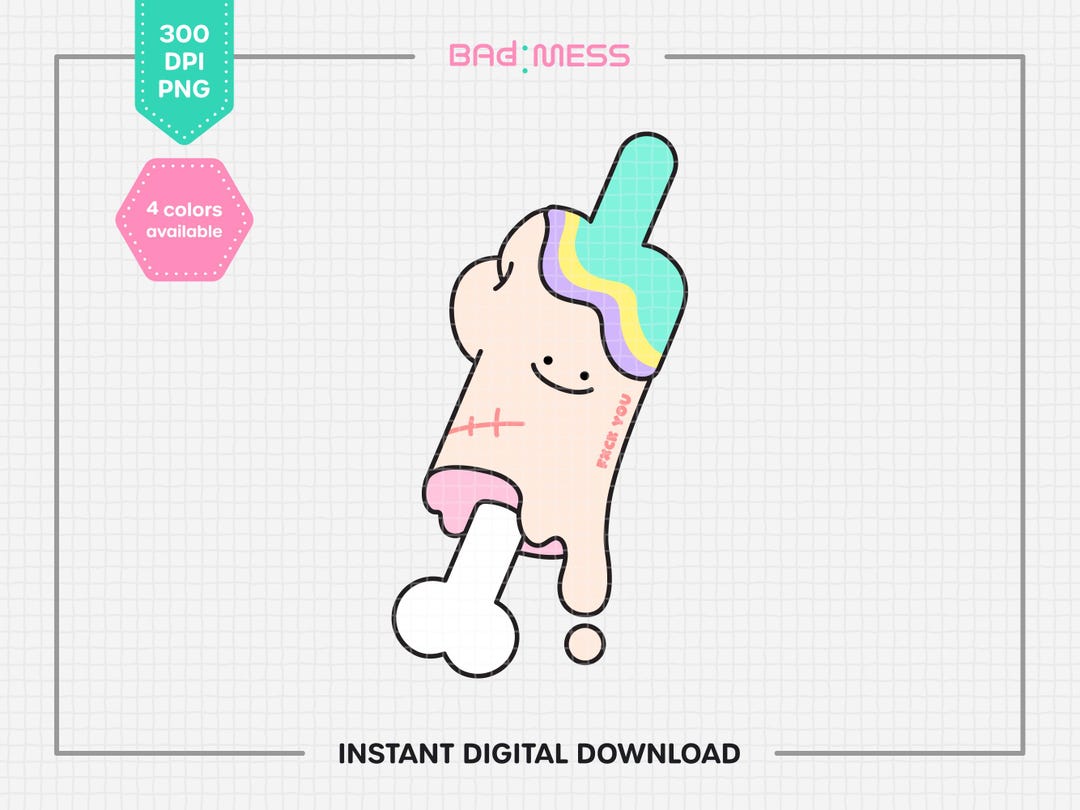 Middle Finger Ice Cream PNG File Cute Funny Sassy Vector Art - Etsy