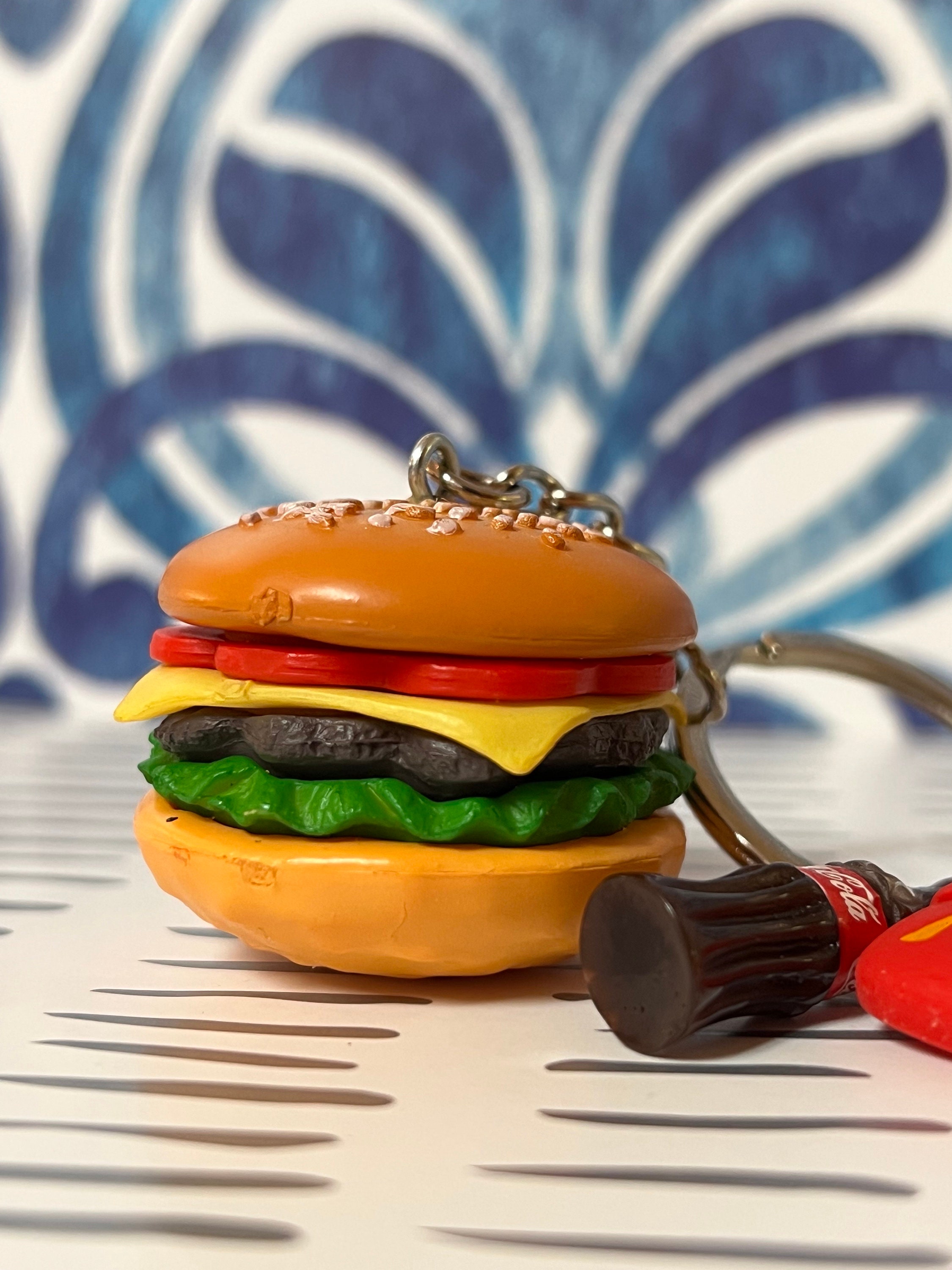 Big Burger Keychain - Etsy