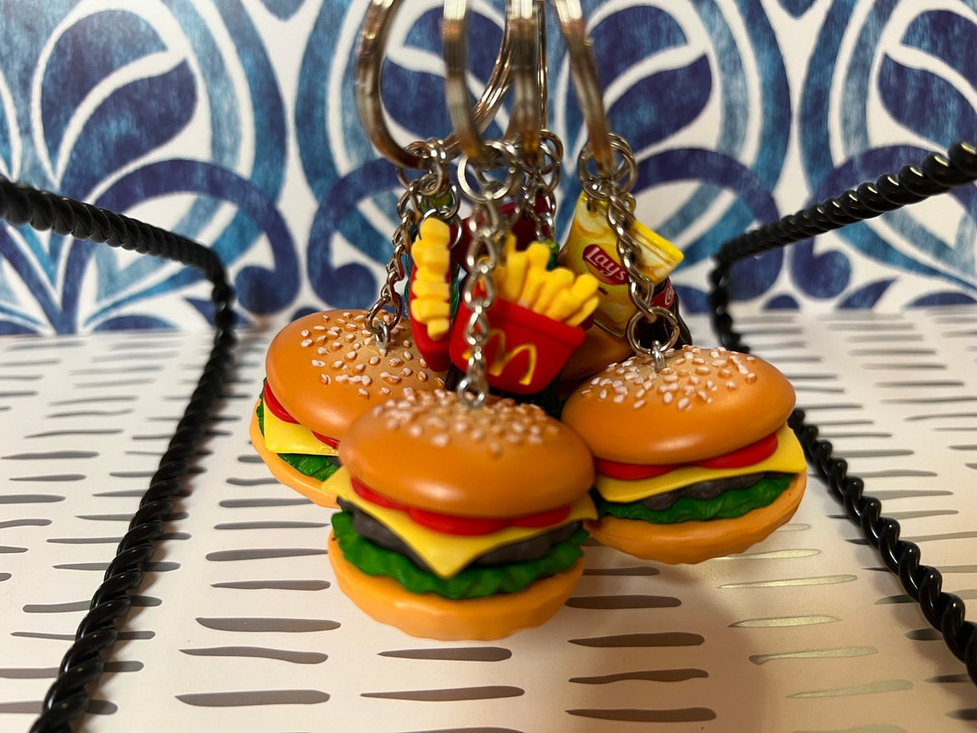 Big Burger Keychain - Etsy