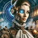 Steampunk Cyborg Woman Digital Patterns and Images - Etsy