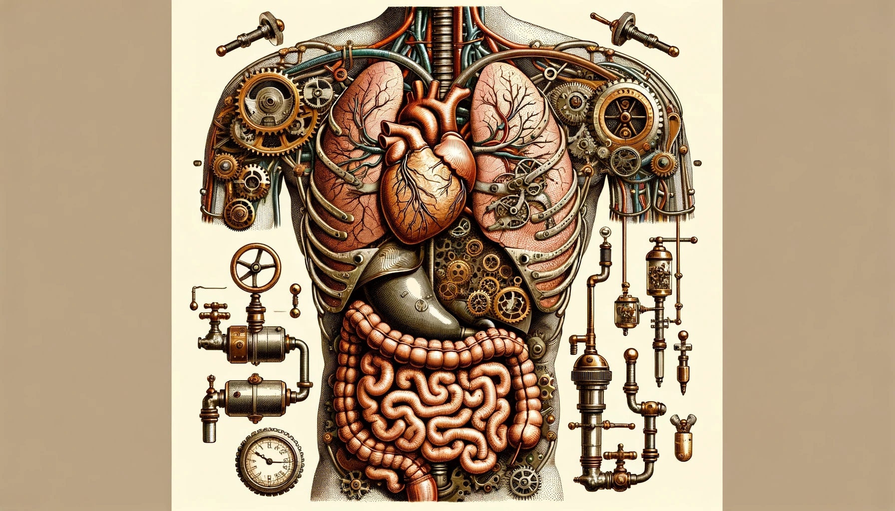 Steampunk Human Organs Digital Patterns and Images - Etsy