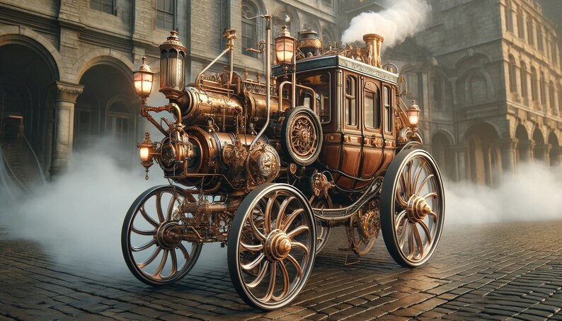 Steampunk Steam-powered Carriage Digital Patterns and Images - Etsy
