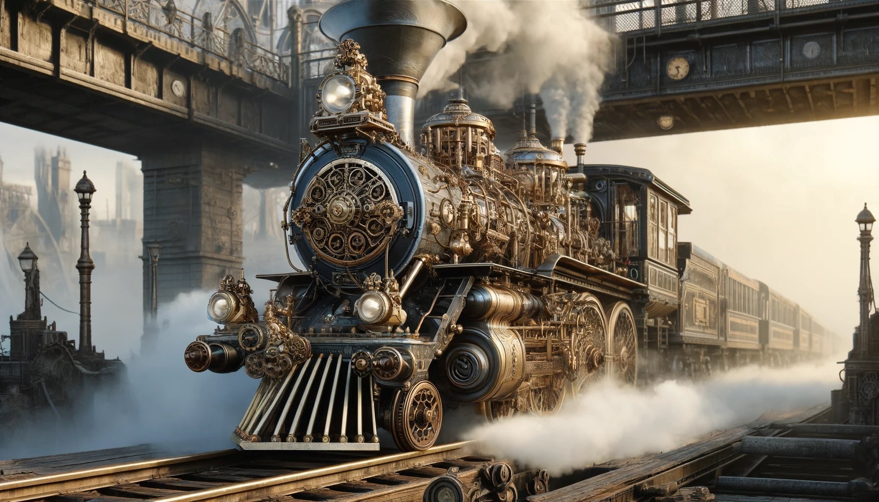 Steampunk Steam Train Digital Patterns and Images - Etsy