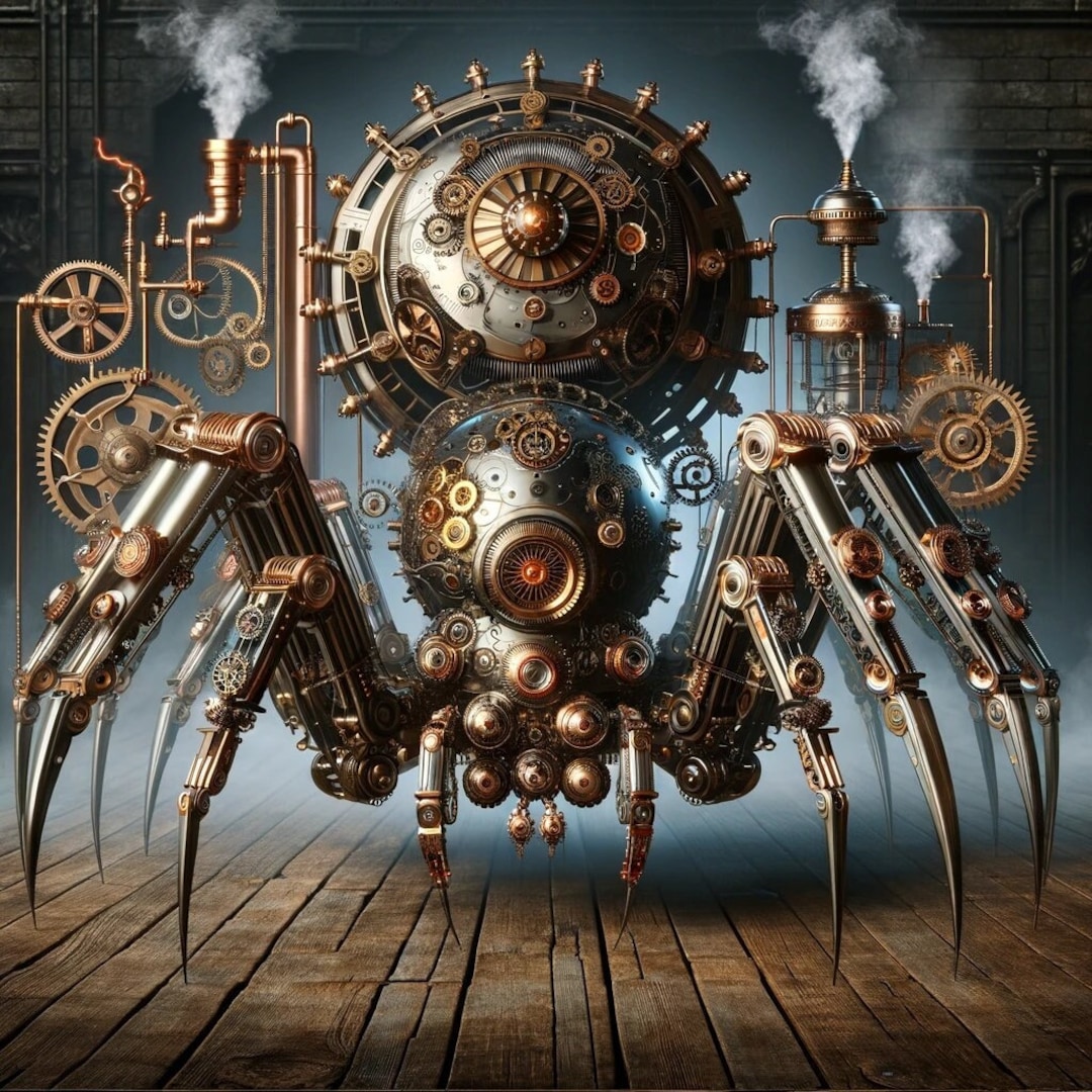 Steampunk Mechanical Spider Digital Patterns and Images - Etsy