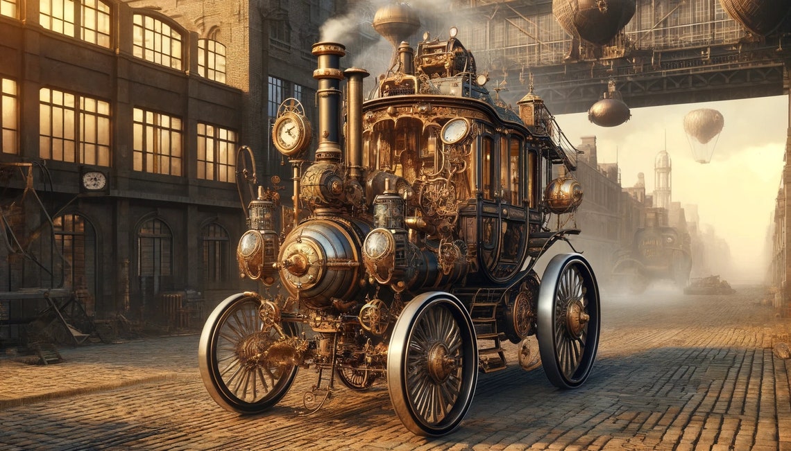 Steampunk Steam-powered Carriage Digital Patterns and Images - Etsy