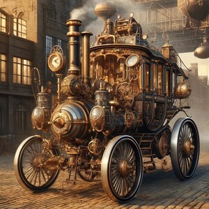 Steampunk Steam-powered Carriage Digital Patterns and Images - Etsy