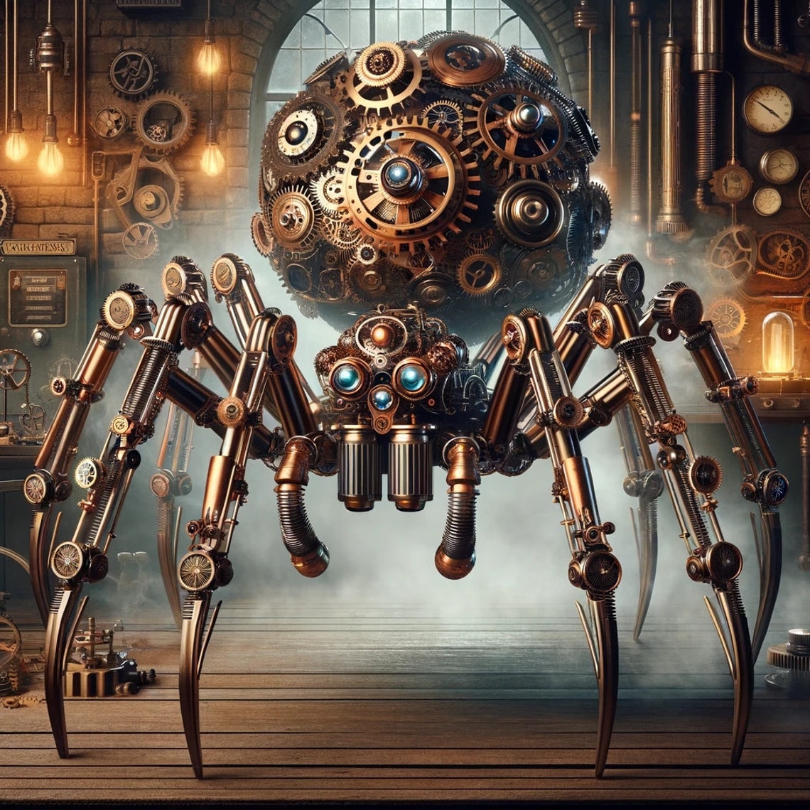 Steampunk Mechanical Spider Digital Patterns and Images - Etsy