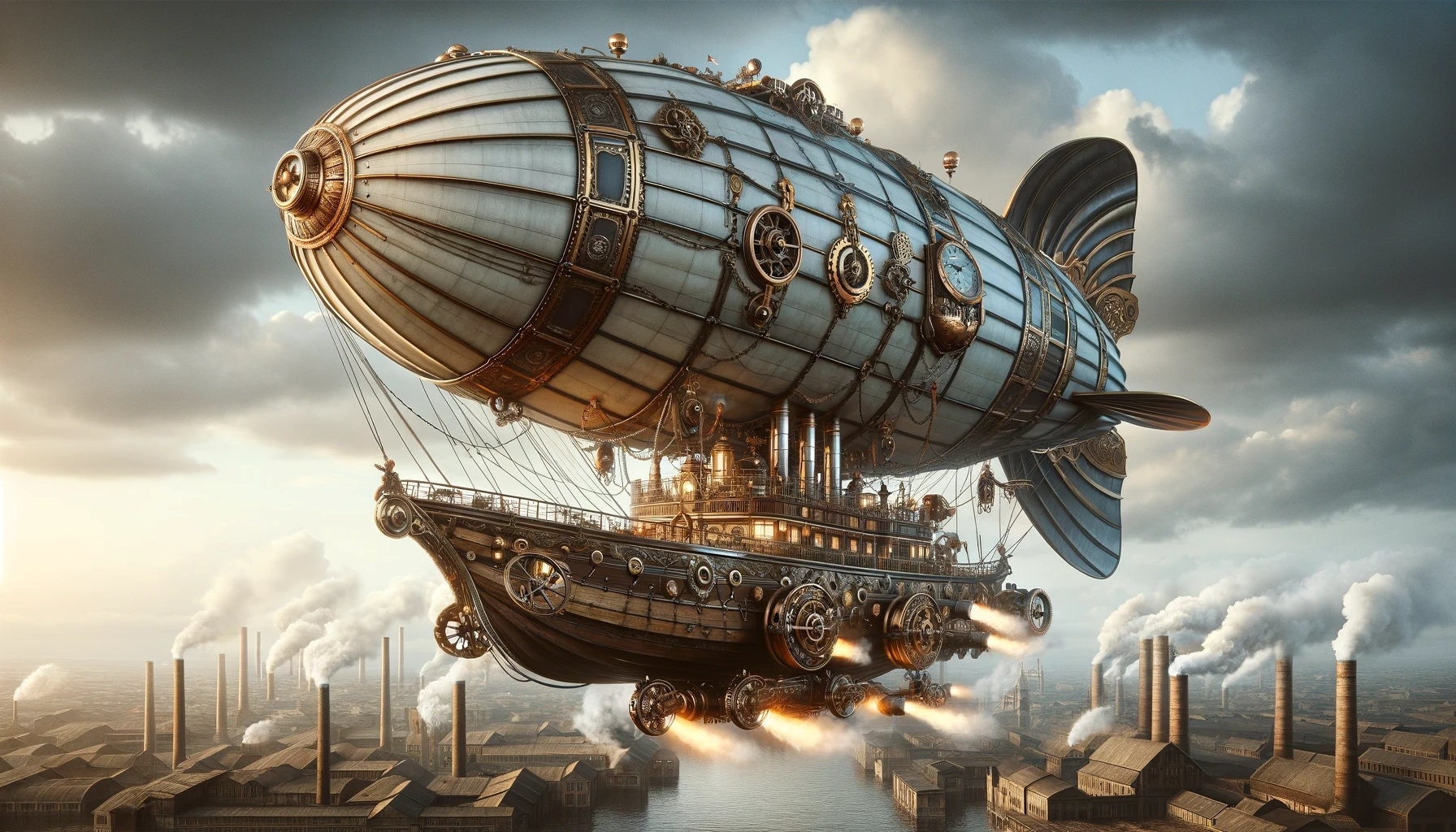 Steampunk Airship Digital Patterns and Images - Etsy