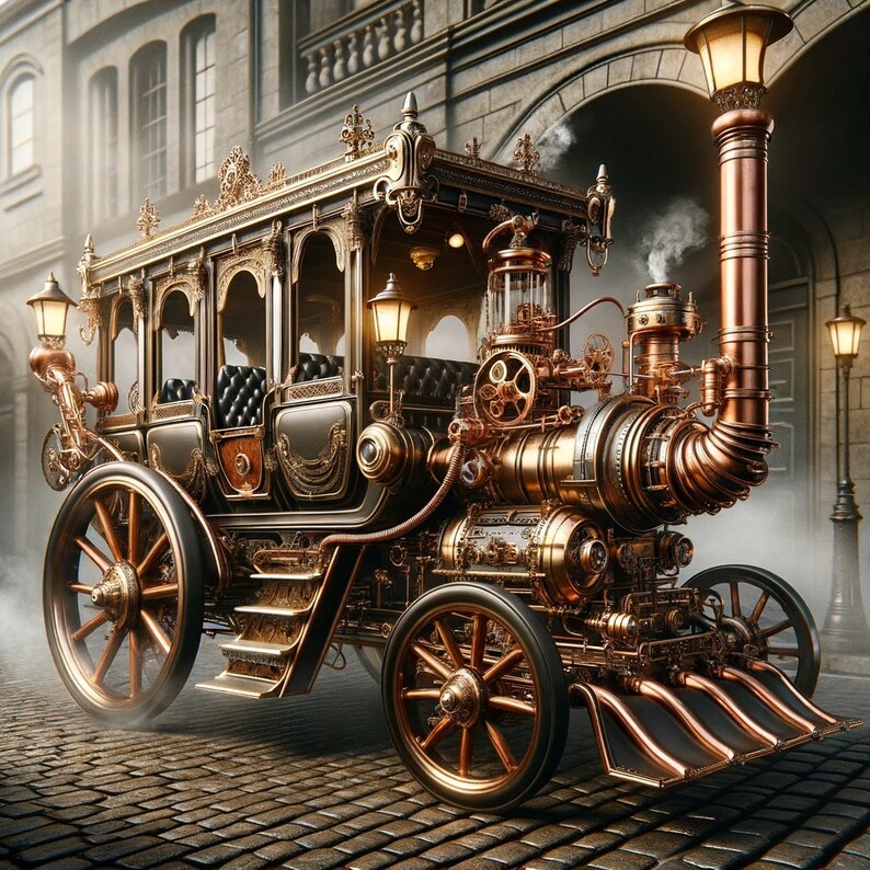 Steampunk Steam-powered Carriage Digital Patterns and Images - Etsy