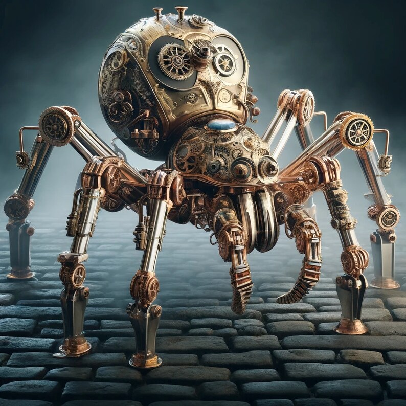Steampunk Mechanical Spider Digital Patterns and Images - Etsy