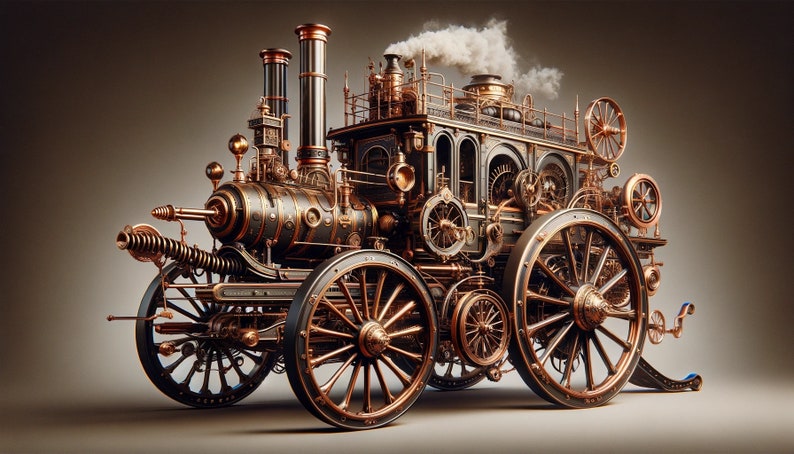 Steampunk Steam-powered Carriage Digital Patterns and Images - Etsy