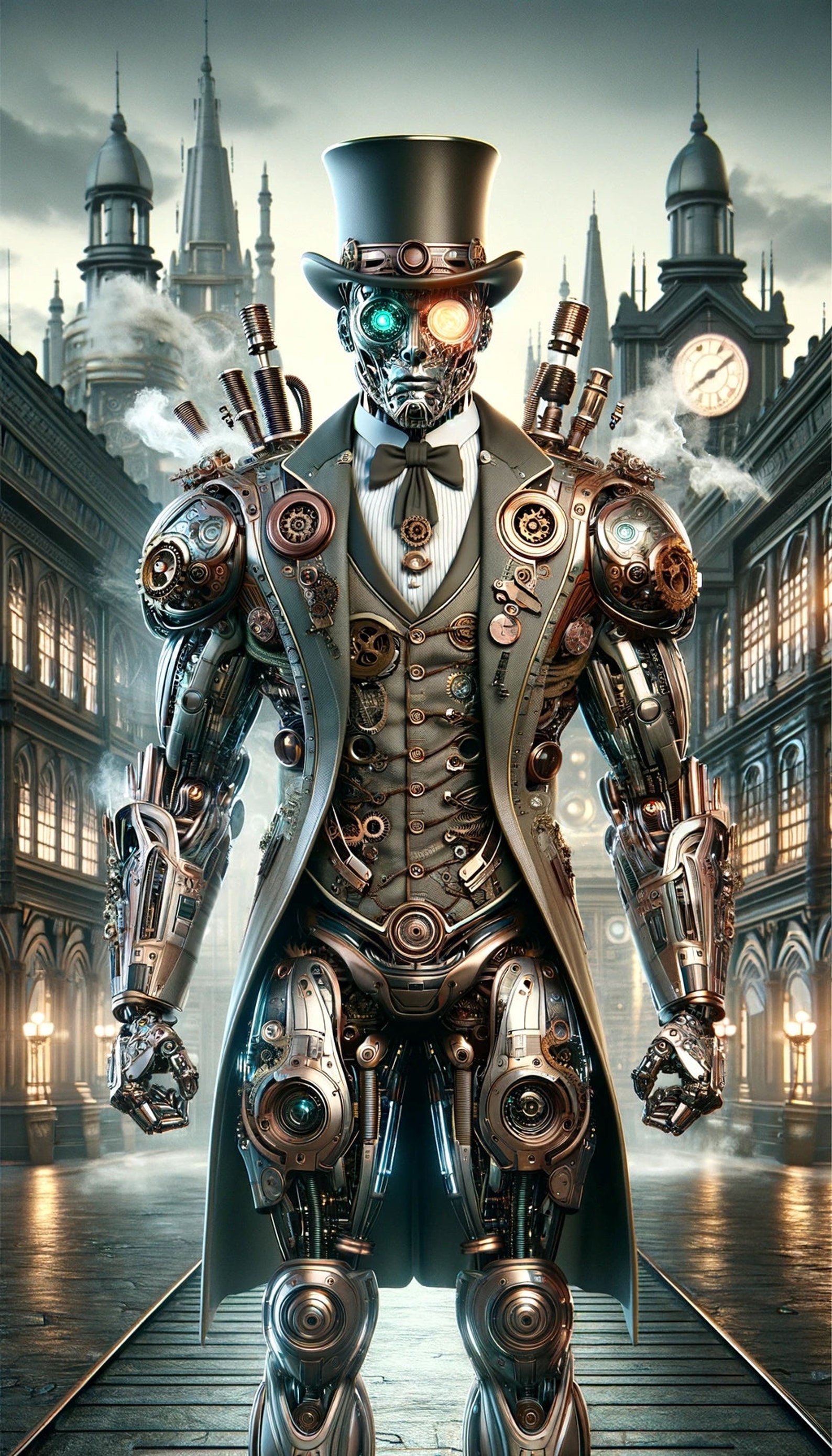 Steampunk Cyborg Male Digital Patterns and Images - Etsy