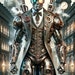 Steampunk Cyborg Male Digital Patterns and Images - Etsy