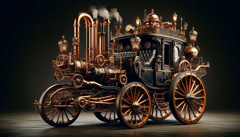 Steampunk Steam-powered Carriage Digital Patterns and Images - Etsy