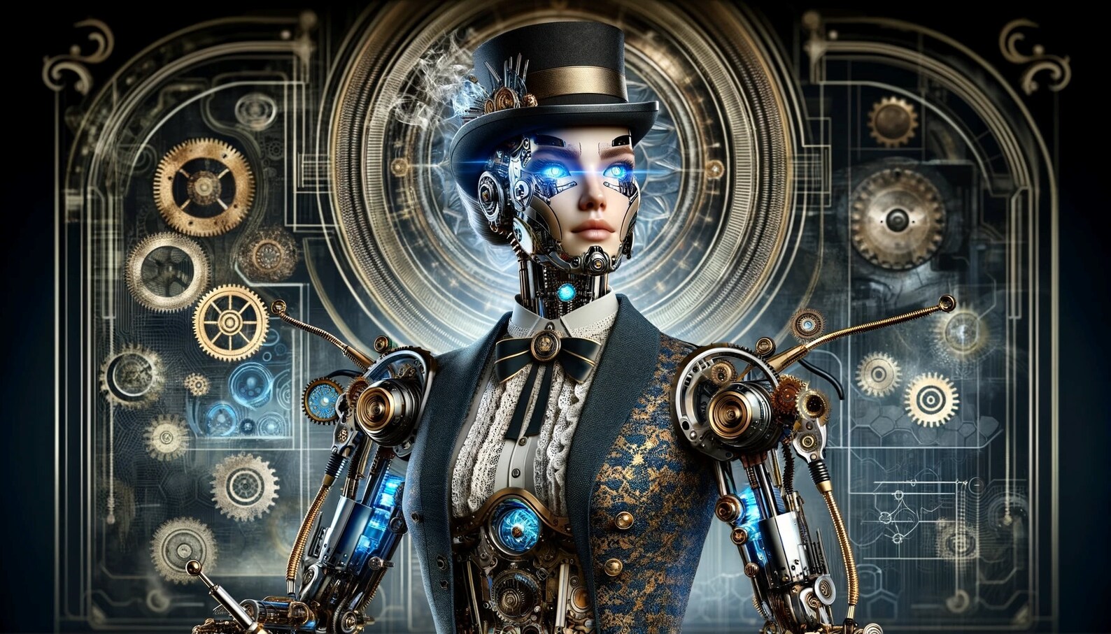 Steampunk Cyborg Woman Digital Patterns and Images - Etsy