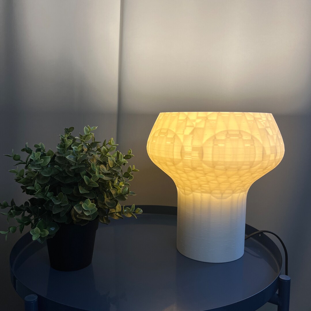 ZAO 3D Printed Lamp Mushroom Design, Geometric Pattern Night Light, Unique Home Décor Gift - Etsy