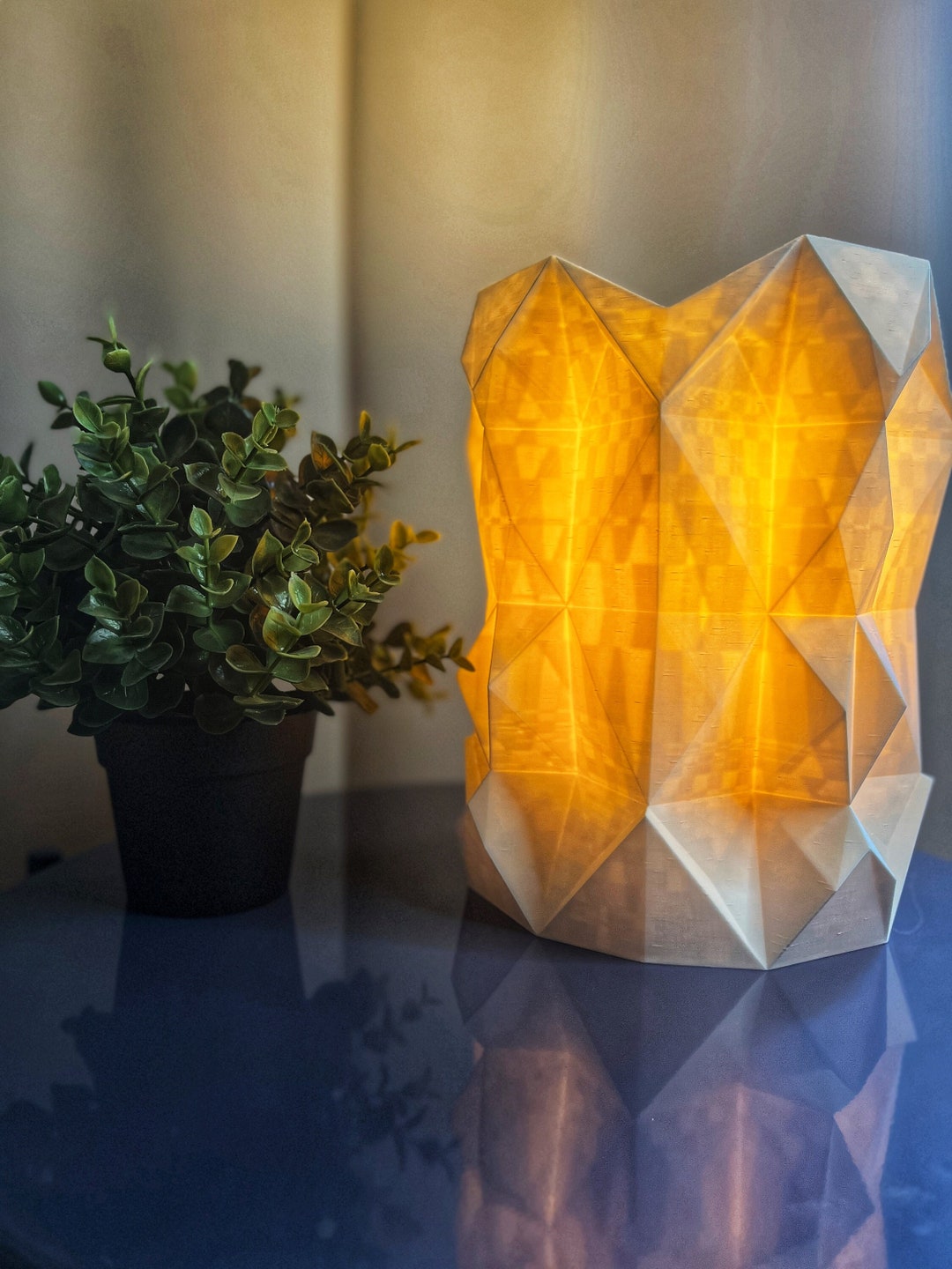 SUBUTAI Table Lamp, 3D Printed Lamp, Diamond Shaped Design, Ambient ...