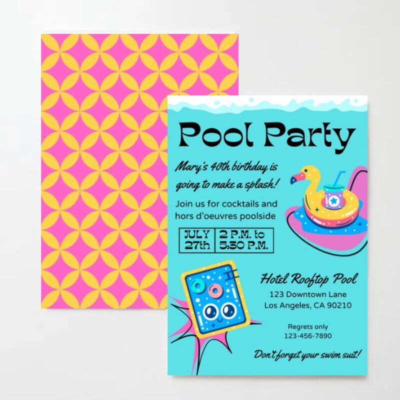 Retro Pool Party - Etsy