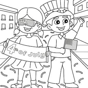 July 4th Coloring Pages - Instant Download - Etsy