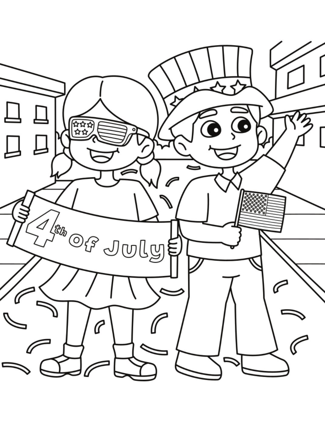 July 4th Coloring Pages - Instant Download - Etsy