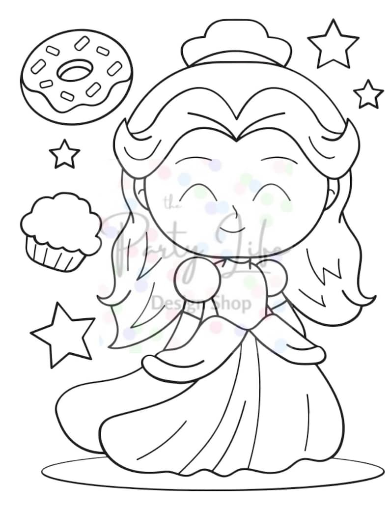 Princess Coloring Pages - Instant Download - Etsy