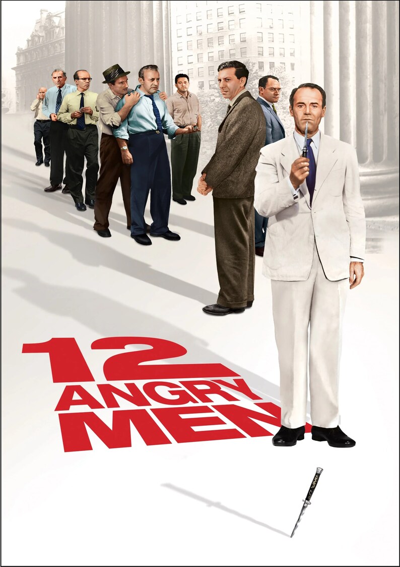 12 Angry Men 1957 Classic Movie Poster Canvas Matte Silk A1 A2 A3 A4 A5 ...