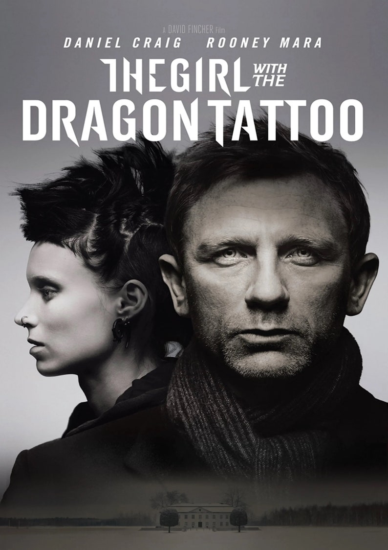 The Girl With The Dragon Tattoo 2011 Movie Poster Canvas Matte Silk A1