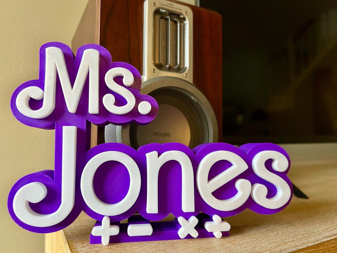 Personalized Name Stand Name Plate Teacher Math Music Reading Preschool ...
