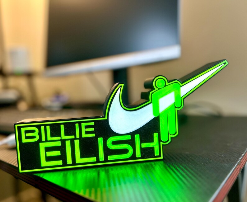 Billie Eilish Nightlight Desk Light Gift Desk Decor Light Box-please ...