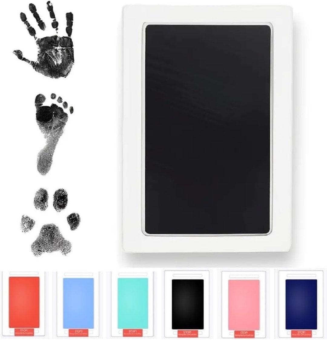 Baby Handprint and Footprint Kit Pet Safe Non-toxic Paw Print Ink Pad ...