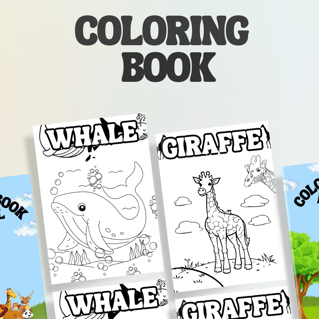 26 Coloring Book Pages: Animal Alphabet Activity for Boys, Girls, Kids ...