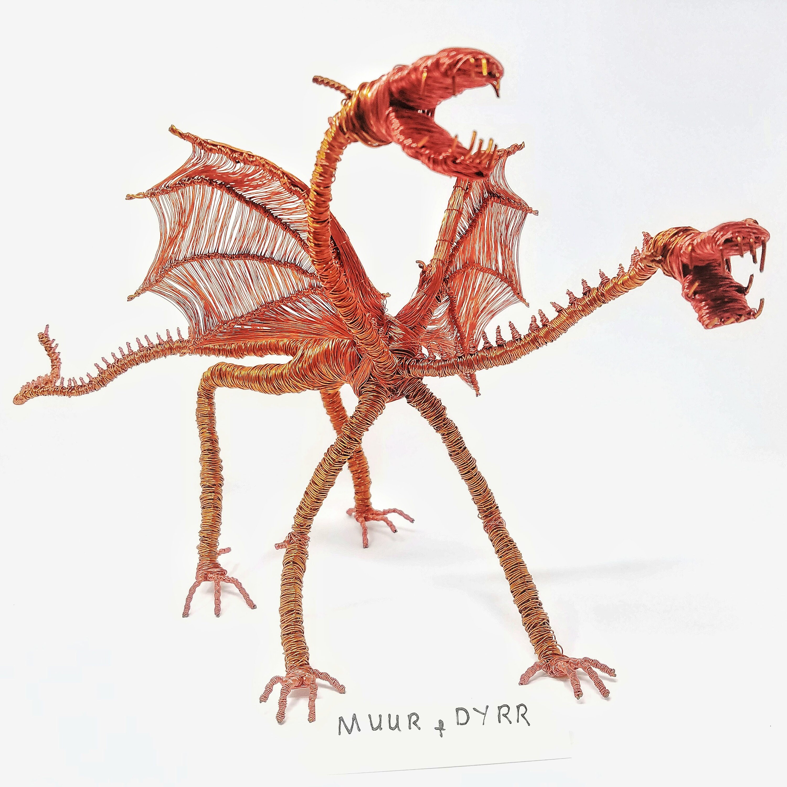 Twisted Two-headed Dragon - Bendable Copper Wire Creature - Fun, Unique ...