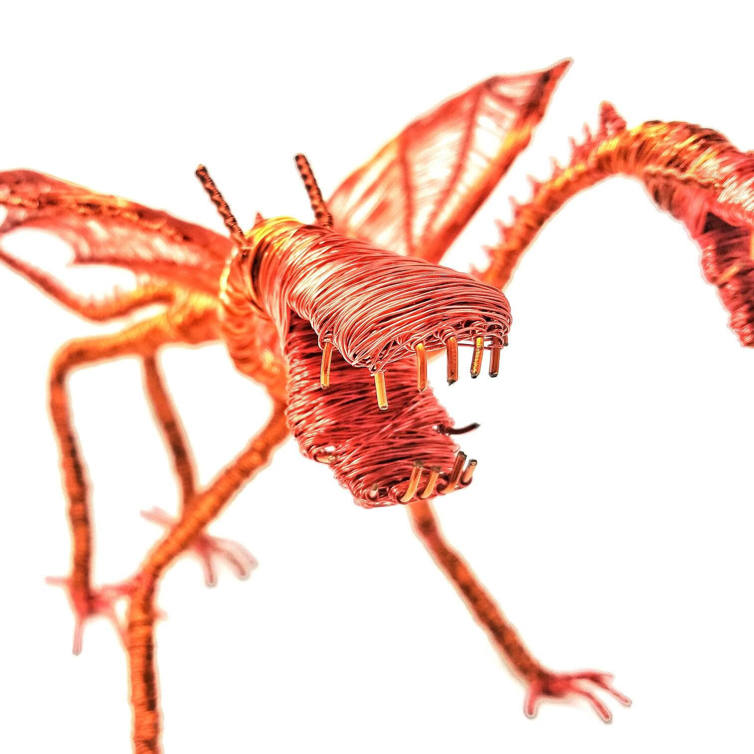 Twisted Two-headed Dragon - Bendable Copper Wire Creature - Fun, Unique ...