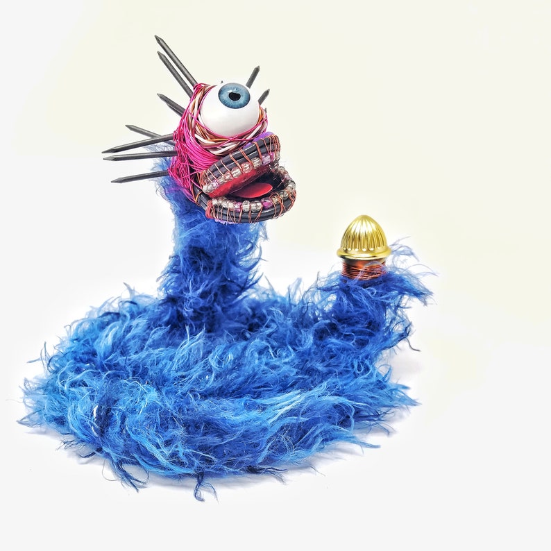 One-eyed Spikey Fur Snake Bendable Copper Wire Creature - Etsy UK