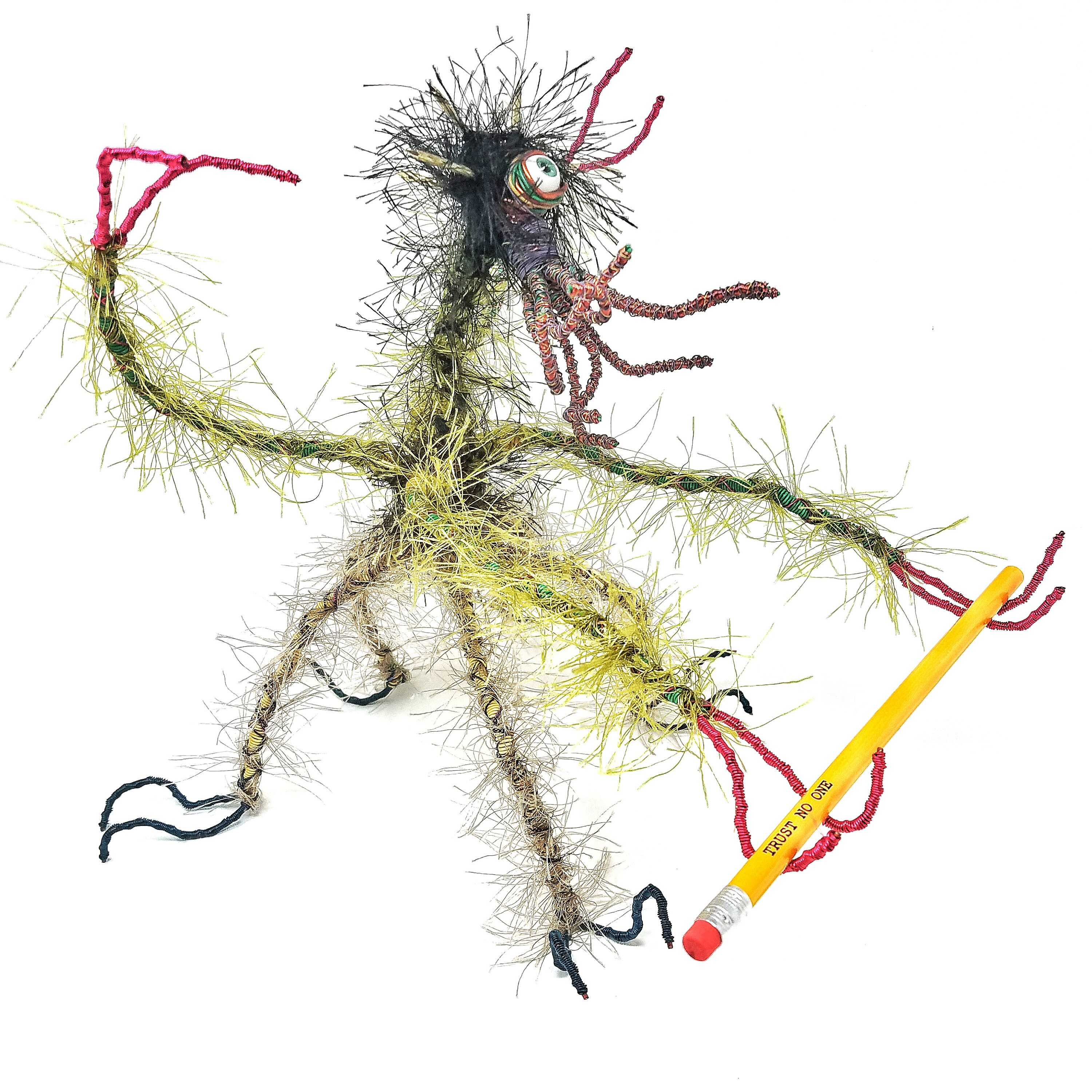 Weird One-Eyed Mutant Bendable Copper Wire Creature divertido, único ...