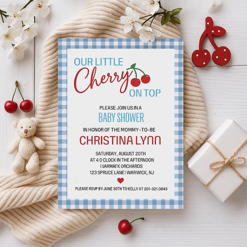 Picnic Cherry Baby Shower - Etsy