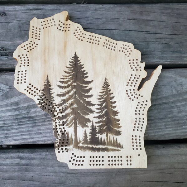 Wisconsin Cribbage Board With Laser Engraved WI Sayings - Etsy