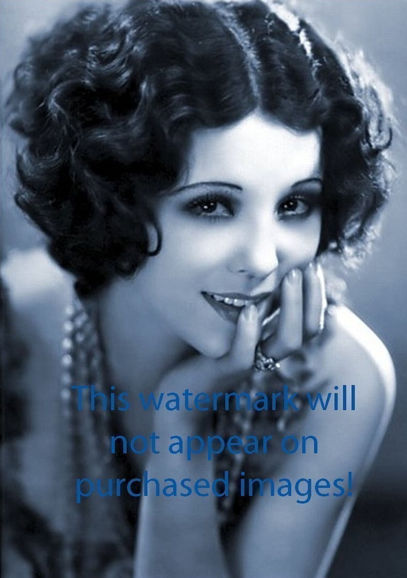Old Vintage Antique FLAPPER W NECKLACE Photo Reprint - Etsy