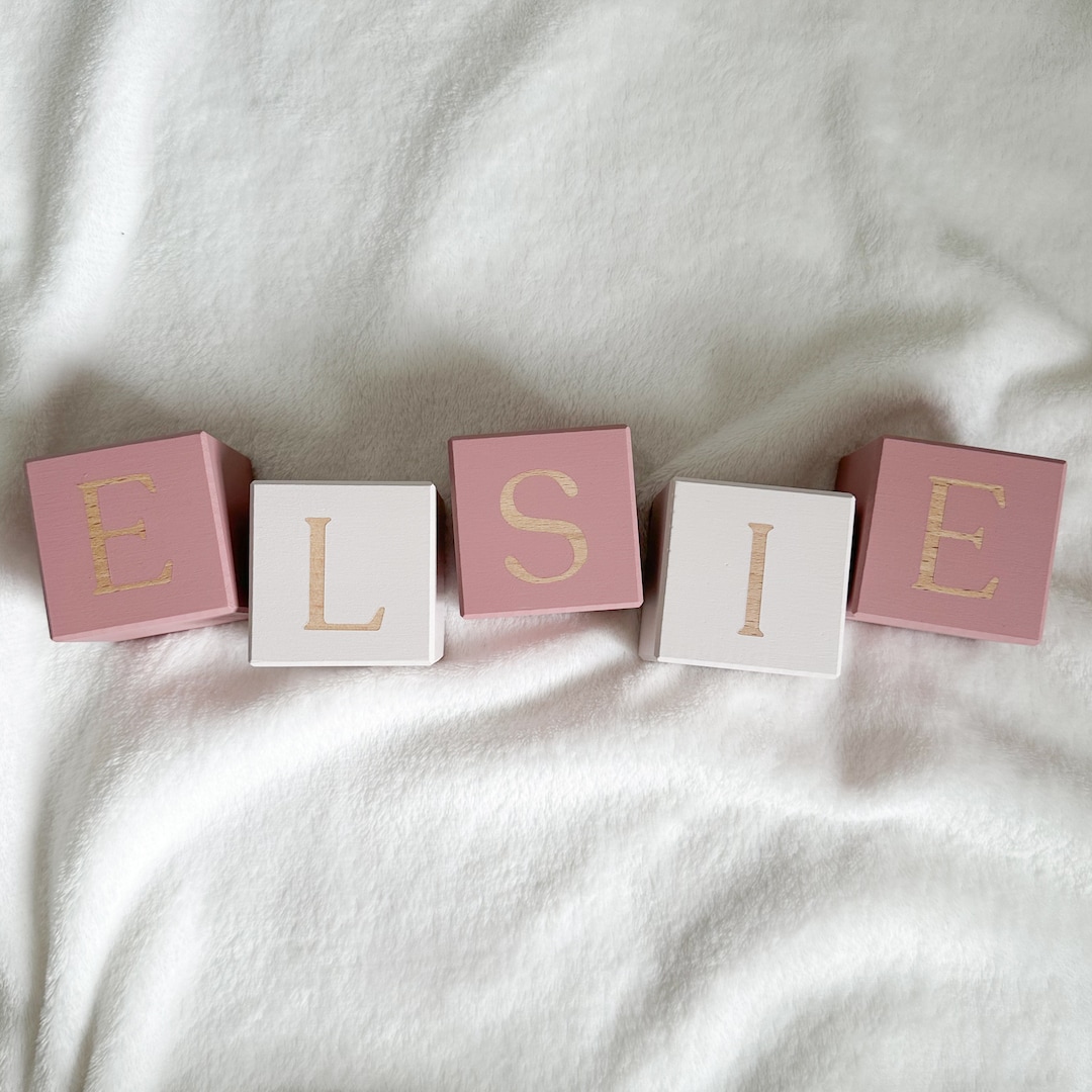 Wooden Letter Blocks, Baby Name Blocks, Nursery Decor - Etsy