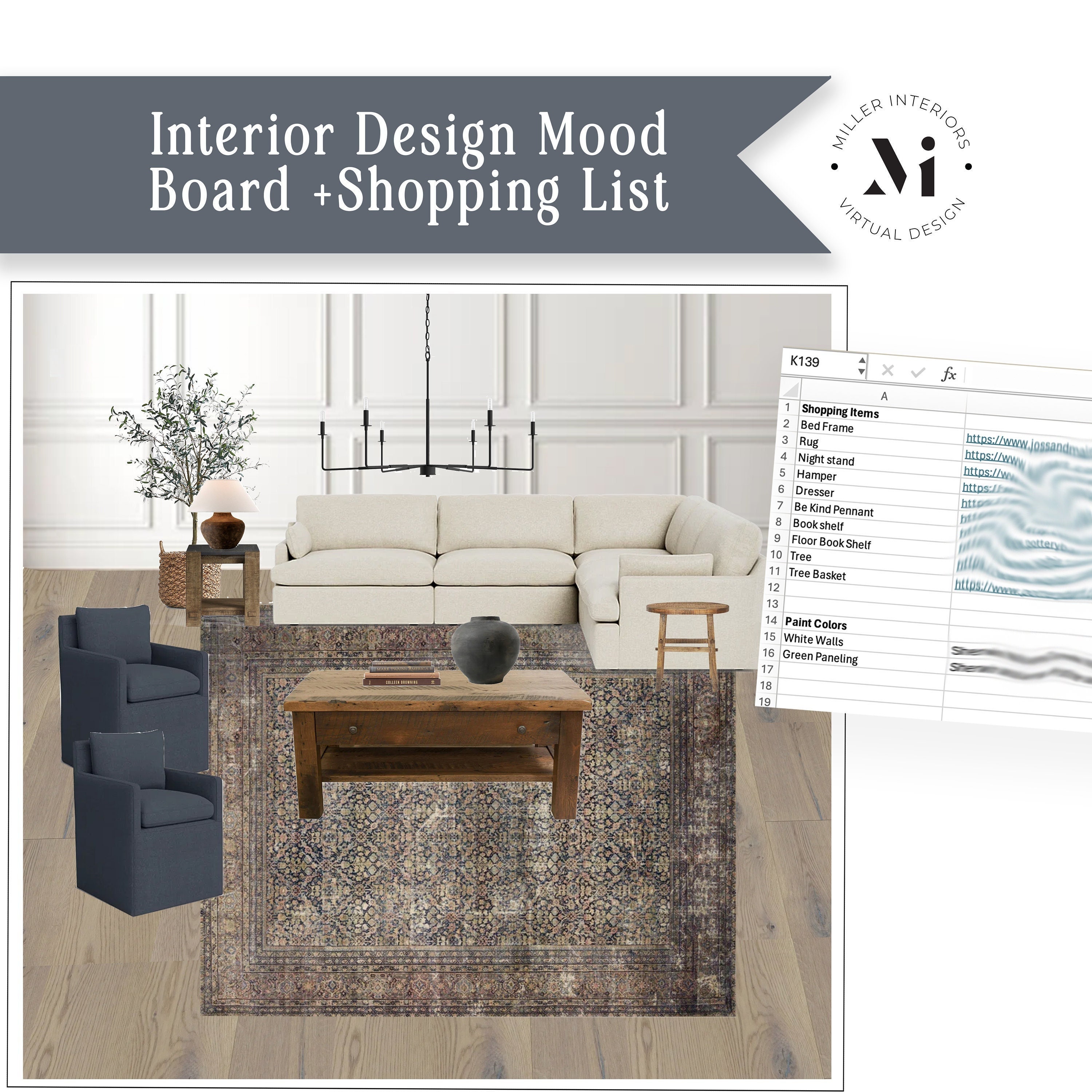 CUSTOM Interior E-design Service-customized & Affordable Virtual Mood ...