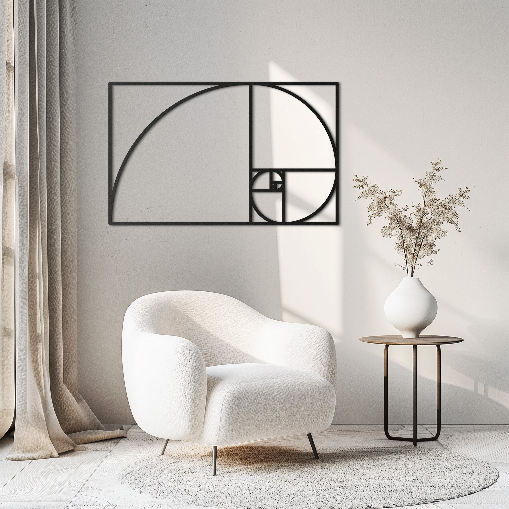 Fibonacci Symbol,fibonacci Metal Art,fibonacci Numbers,golden Ratio ...