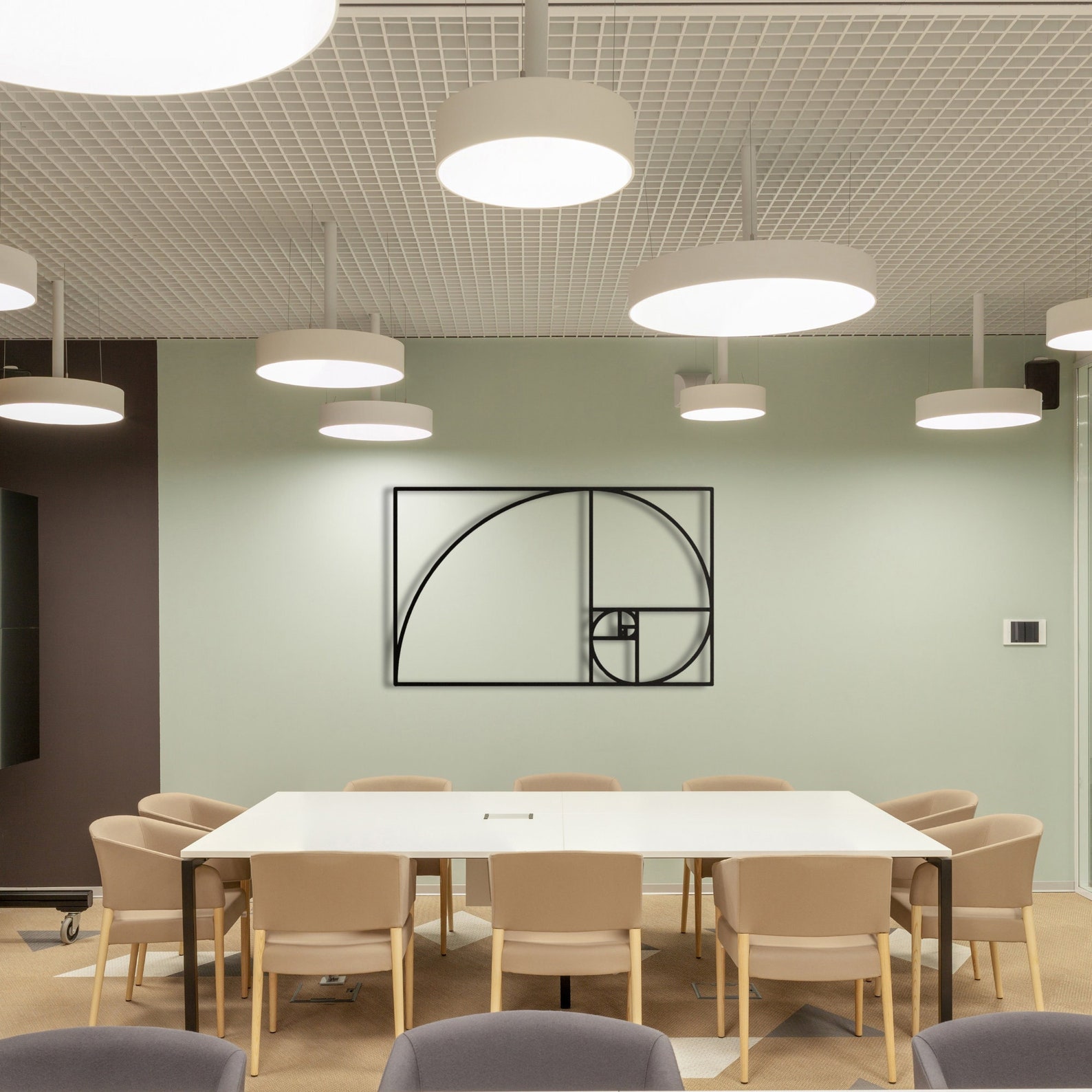 Fibonacci Symbol,fibonacci Metal Art,fibonacci Numbers,golden Ratio ...