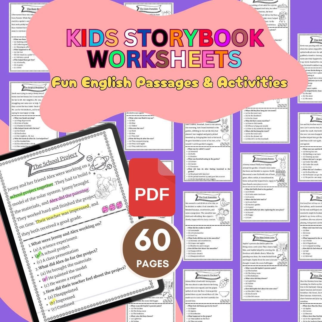 Storybook Adventures for Kids: 60 Simple and Fun English Passages ...