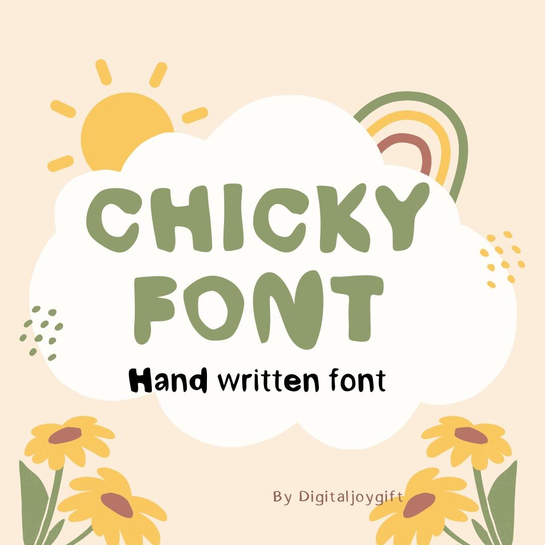 Chicky Hand Written Fonts - Etsy