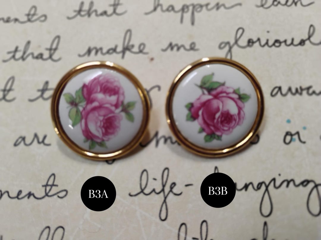 Vintage Rose Buttons - Etsy