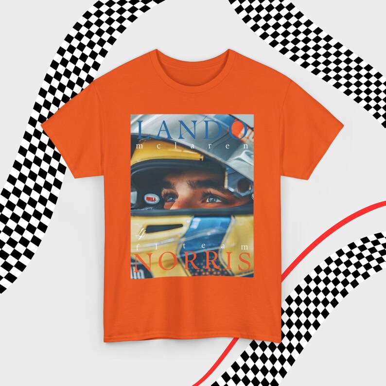 Lando Norris T-shirt NOR4 Top F1 Racing Driver Shirt Formula One Tee ...