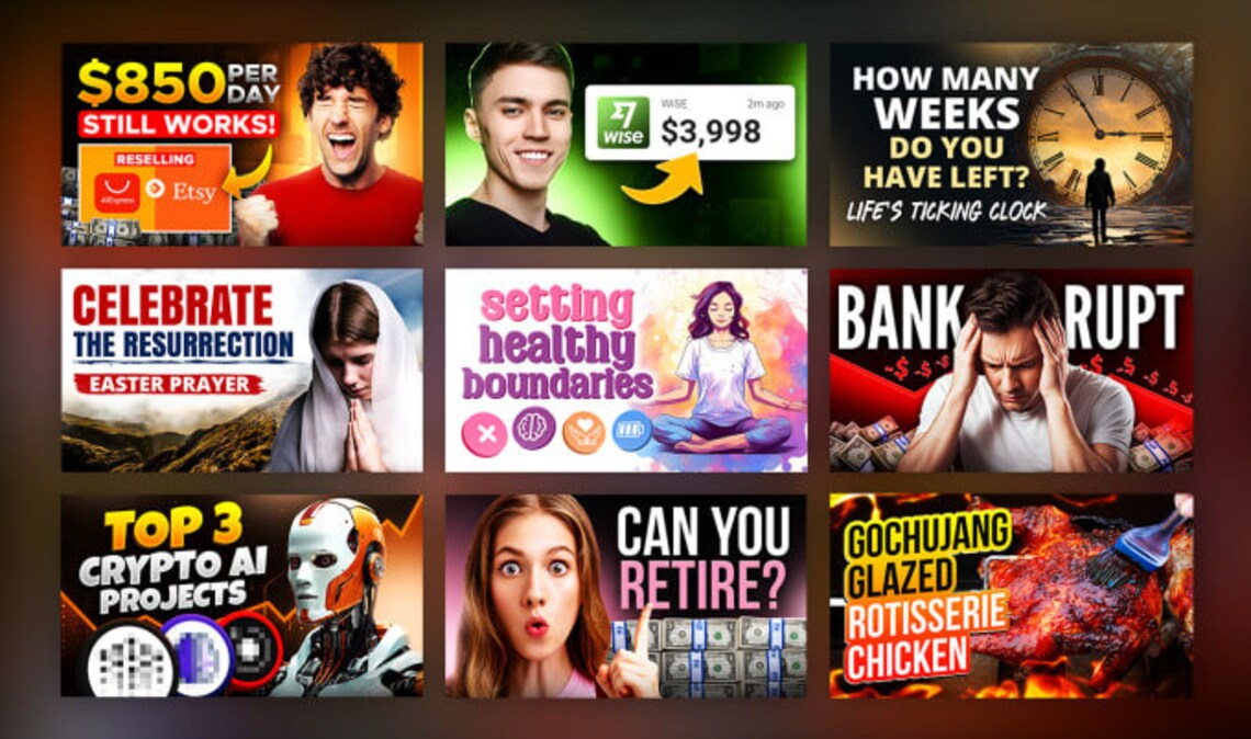 Custom Youtube Thumbnails Design - Etsy