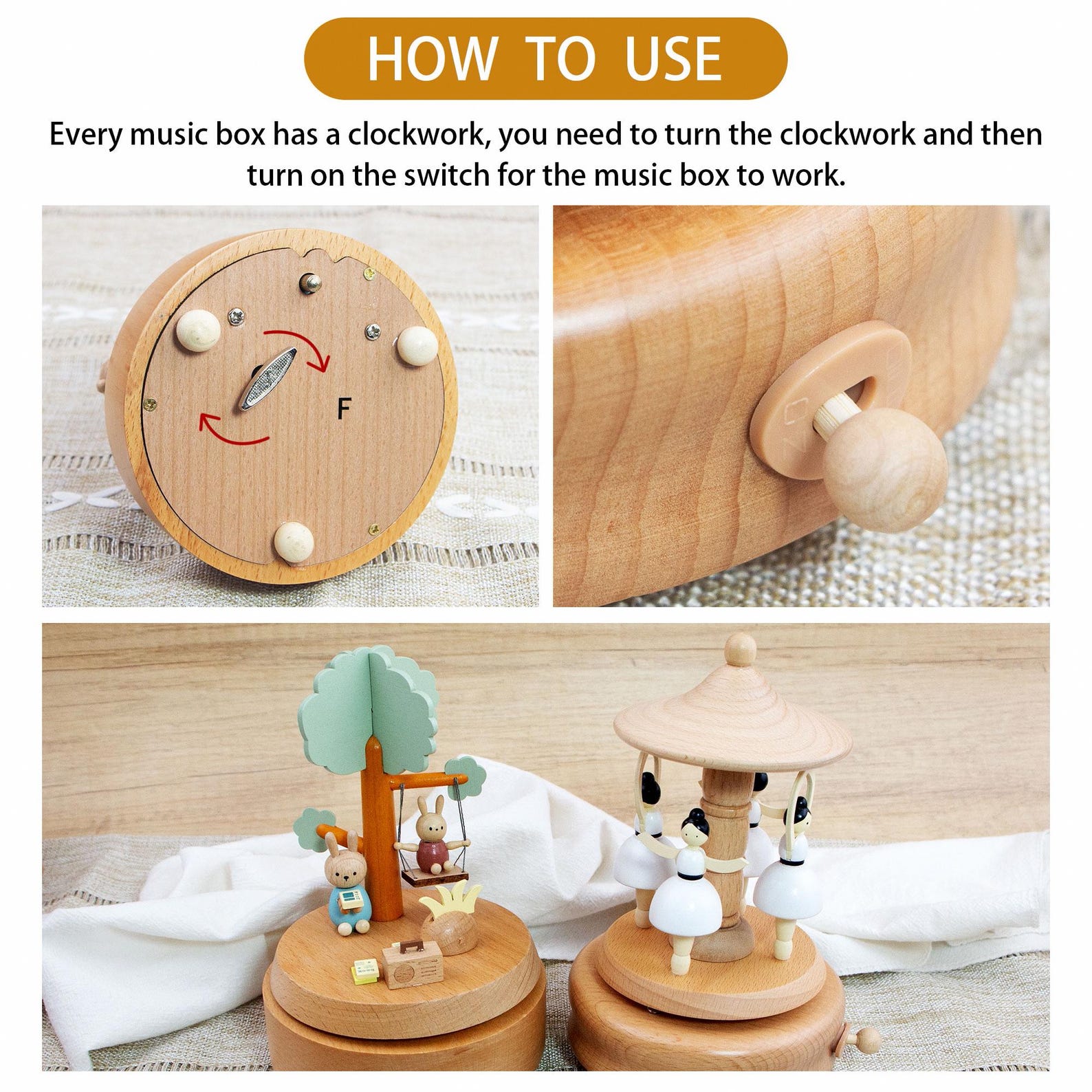 Personalized Musical Carousel, Custom Music Box for Kids, Christmas ...