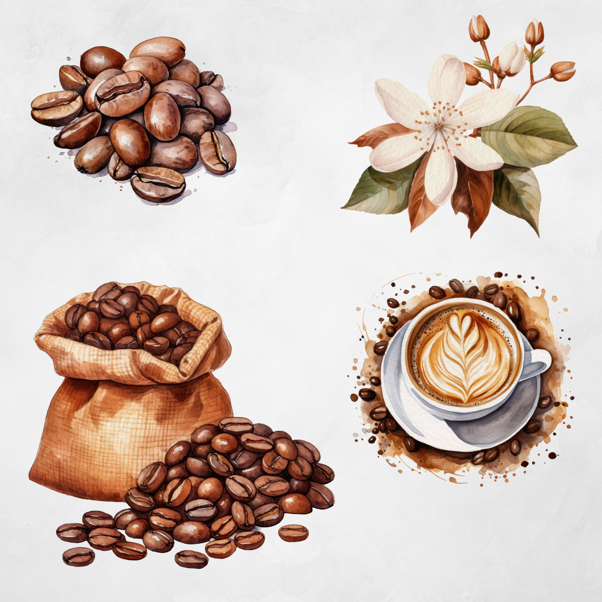 Watercolor Coffee Lover Clipart, Coffee Cup Clipart, Barista, Coffee ...