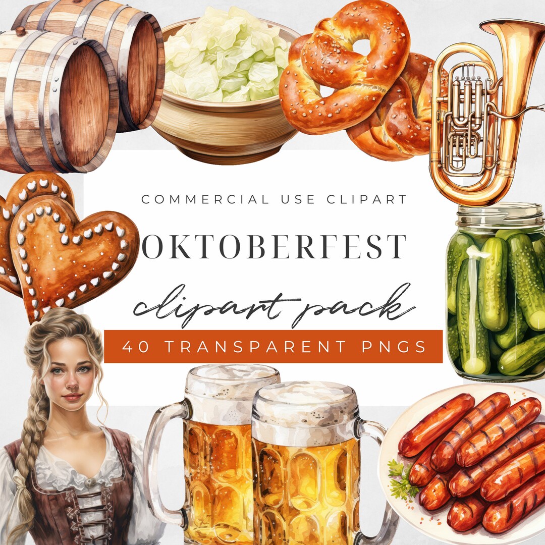 Watercolor Oktoberfest Clipart, German Festival, Beer Clip Art ...